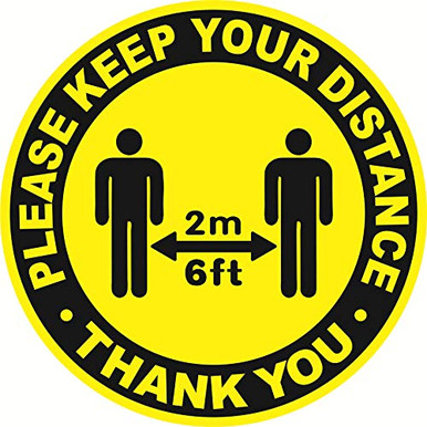Social Distancing Floor Decals 10 6ft 10Pack Prints Stop Signs Adhesive ...