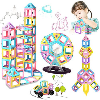 HOMOFY 60pc Castle Magnetic Blocks Learning and Development Magnetic ...