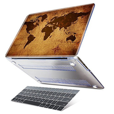 Dongke Case for MacBook Pro 13 inch with Touch Bar Retro Map of the ...