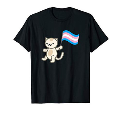 Pride Cat Holding Transgender Flag - Warehousesoverstock