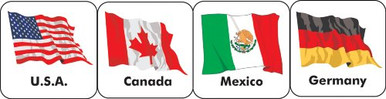 Eureka World Flags Stickers, 20 Countries - Warehousesoverstock