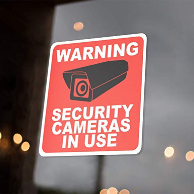 Warning Security Camera In Use Sticker Decal Sign - Warehousesoverstock