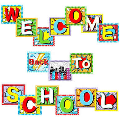 Welcome Back to School Banner First Day of School Banner Colorful ...