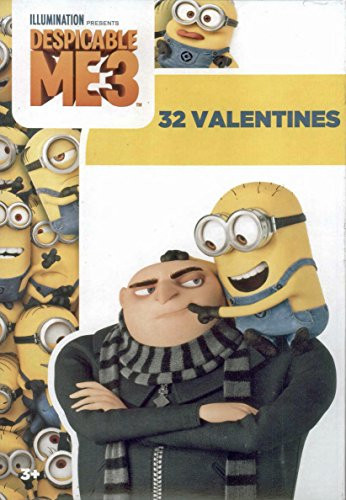Despicable Me 3 Kids Valentines Day Card Classroom Exchange (32 count ...