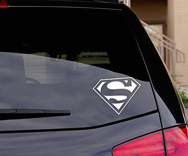 Signage Cafe Superman Decal Sticker for Car Window Laptop and More_ 5_5 ...