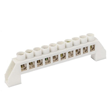Uxcell 10 Holes Bridge Shape Ground Wire Line Row Copper Tone Terminal ...