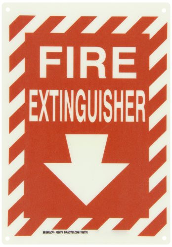 Brady 69074 14 Height 10 Width B-120 Premium Fiberglass White On Red ...