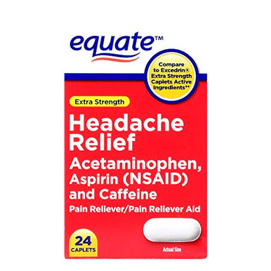 Equate Headache Relief Extra Strength Acetaminophen Aspirin and ...