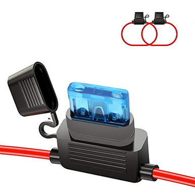 HUIQIAODS ATCATO 15A In-Line Fuse Holder 16 Gauge Wiring Harness 12V ...