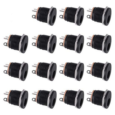 Aoicrie 15Pack 5_5mm x 2_1mm 3 Pin Female DC Power Jack Panel Mount ...
