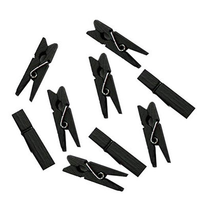 Vosarea 100PCS Clips Pictures Wood Mini Small Paper Clips Clothespin ...