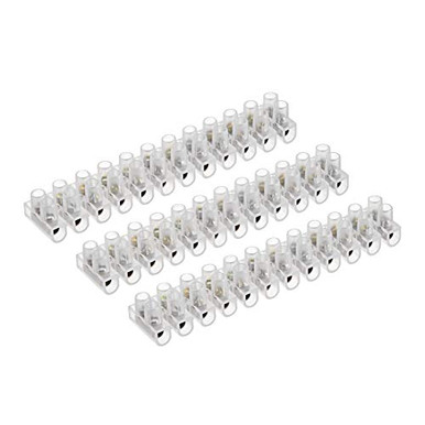 uxcell Terminal Strip Screw Terminal Barrier Block 3A 12 Position Dual ...
