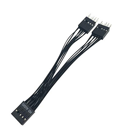 Block Erupter Internal Motherboard HD Audio 9-Pin Splitter Adapter ...