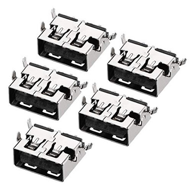 uxcell PCB USB Connector Type-A Short Body 11_0 Four Foot SMT Female ...