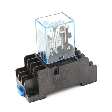 Baomain General Purpose Power Relay MY4NJ DC 24V Coil LED Indicator 14 pin Terminal with DIN ...