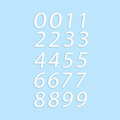 0-9 Numbers Vinyl Sticker Decal Set 20 Choose Size 1 inch Sheet Mailbox ...