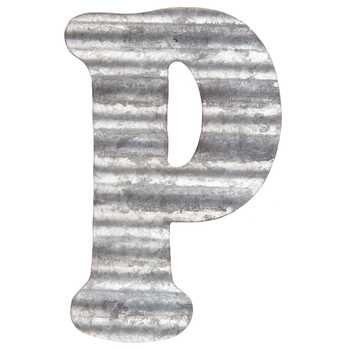 Home Accents Letter P - 5 Corrugated Metal Letter - Warehousesoverstock