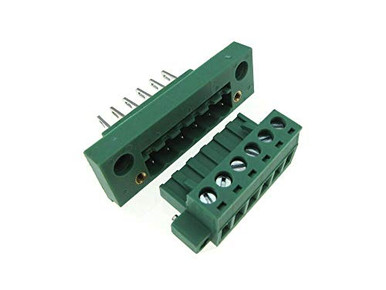 HQ 6-Pin 5_08mm Screw Terminal Block Plug Shrouded Flange - Panel Mount ...