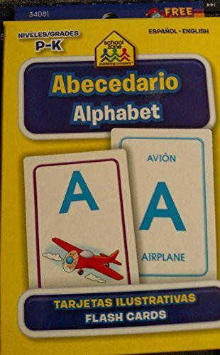 School Zone Bilingual Spanish English Alphabet Abecedario Flash Cards ...