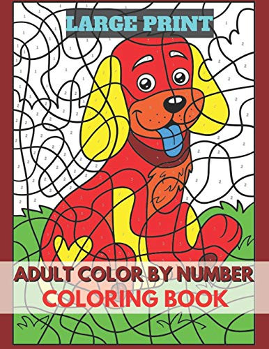 Adults Color BY Number Large Print Coloring Book Easy Large Print Jumbo ...