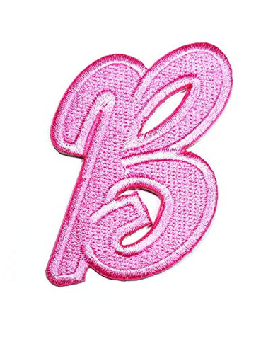 Pink Letter B Patch Font School Novelty Alphabet Letters A-Z Iron Sew ...