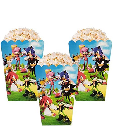 12pcs Sonic the Hedgehog Party Popcorn Boxes Candy Container for Kids ...