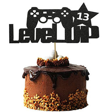 Level Up 13 Cake Topper Video Game Level Up 13 Birthday Cake Topper ...