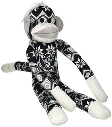 FOCO NFL Oakland Raiders Ugly Sock Monkey - Warehousesoverstock