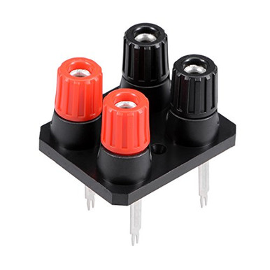 uxcell 5pcs 4 Way Jack Socket Spring Push Release Connector Speaker ...