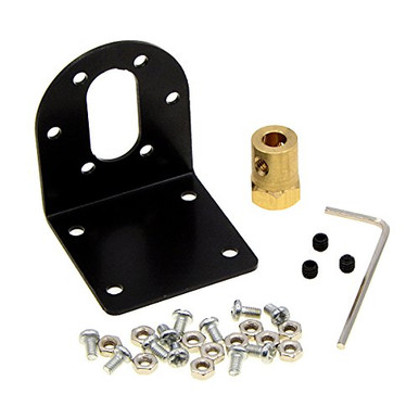 YXQ 37mm DC Geared Motor Mounting Bracket Holder 6mm Hex Coupling ...