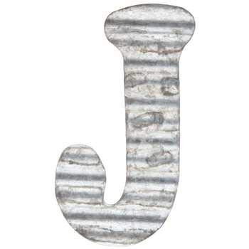 Home Accents Letter J - 5 Corrugated Metal Letter - Warehousesoverstock