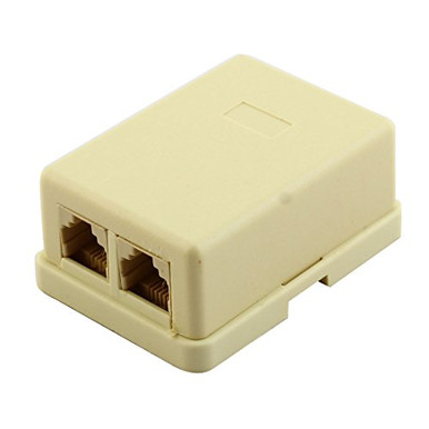Uxcell RJ11 Socket 2 Way Surface Mount Telephone Cable Plug for ...