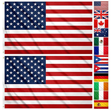 JBCD 2 Pack American Flag 3x5 Foot Outdoor US Flags Banner with Brass ...