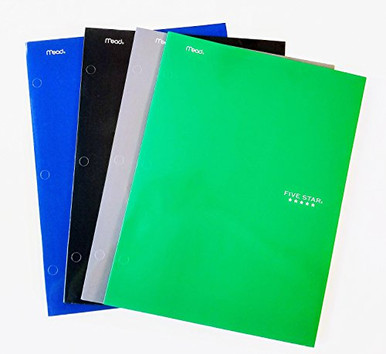 Mead Five Star 2 Pocket Portfolio Style Folders - Pack of 4 Cool ...