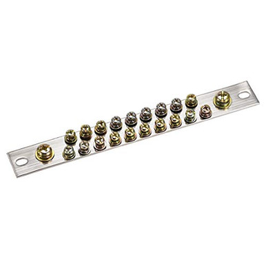 uxcell Copper Screw Terminal Block Connector Bar 100A Double Row Ground ...