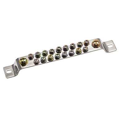uxcell Copper Screw Terminal Block Connector Bar 100A Double Row Bridge ...
