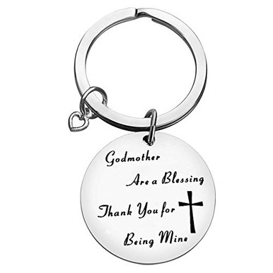 Godmother Keychain Godmother Gifts from Godchild Christening Gift for ...