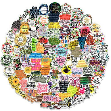 100 Pcs Inspirational Words Stickers for Hydroflasks Motivational Quote ...
