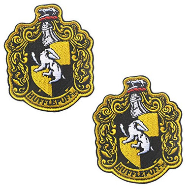 2PCS Harry Potter House of Hufflepuff House Crest Patch Hook and Loop ...