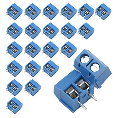 50 Pcs KF301-2P 2 Pin Plug-in PCB Screw Terminal Block Connector 5_08mm ...