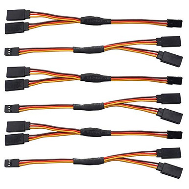 GTIWUNG 6 Pcs JR Style Servo Y Harness 6 150mm Servo Y-Cables RC Y ...