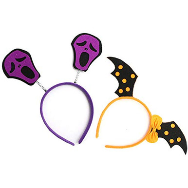 Halloween Headband For Girls Skulls Bats Ghosts Pattern Headband Hair ...
