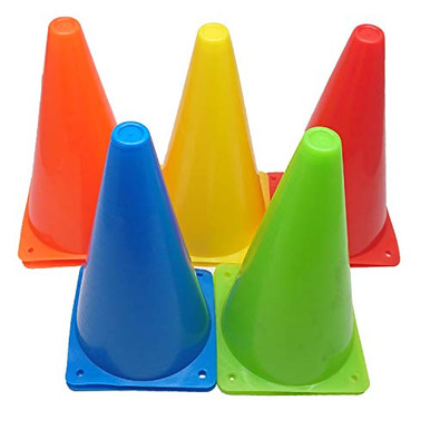 Goiio 7 Inch Plastic Traffic Cones Training Agility Marker Cone for ...