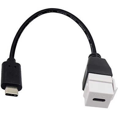 Poyiccot USB C Keystone Jack Cable USB 3_1 Type C Male to USB C ...
