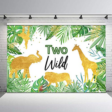 Avezano 5x3ft Two Wild Backdrop Gold Safari Two Wild Birthday Party ...