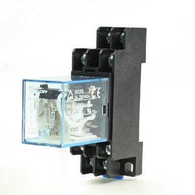 Uxcell a13060500ux0302 Coil 8 Pin DIN Rail Electromagnetic Power Relay 8 Pin 10 Amp MY2J with ...