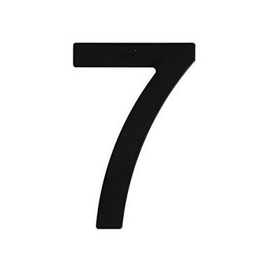 Matt Black Stainless Steel House Number Adhesive Height 7_5 cm House ...