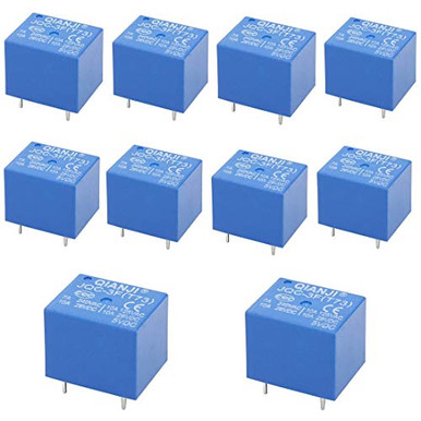 JQC-3F SPST Power Relay PCB Type DC 5V Coil 5 Pins Mini Power Coil ...