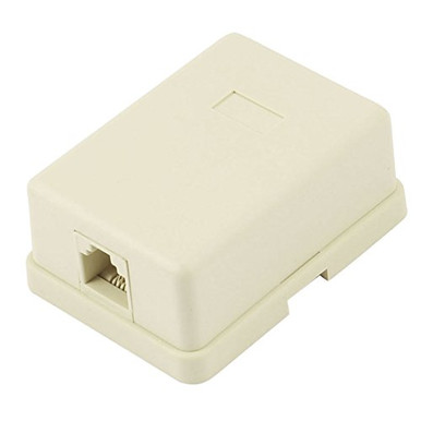 uxcell RJ11 6P4C 1 Port Feamle Socket US Telephone Cable Adapter ...