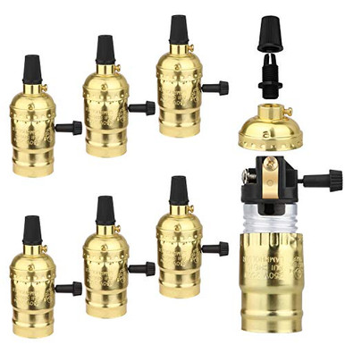 Vintage Lamp Socket E26E27 lamp holder 3-Way Lamp Holder Dimmer Metal ...